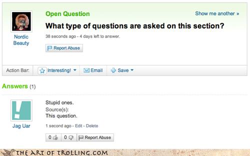 Self-Explanatory - Art of Trolling - Troll | Trolling | Yahoo Answers ...