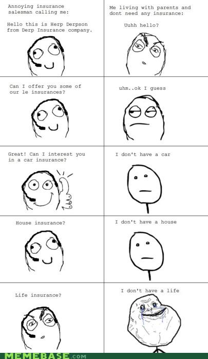 Forever Alone: Uninsurable - Memebase - Funny Memes
