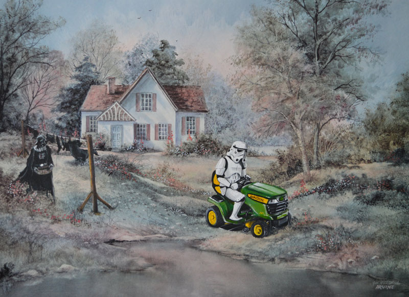 Painting Characters Into Thrift Store Paintings Makes Them 1000 Percent ...