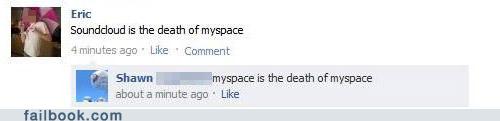 The Death of MySpace - Failbook - Failing On Facebook