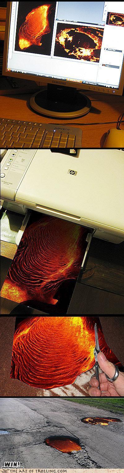 IRL Troll: Lava Potholes - Art of Trolling - Troll | Trolling | Yahoo ...