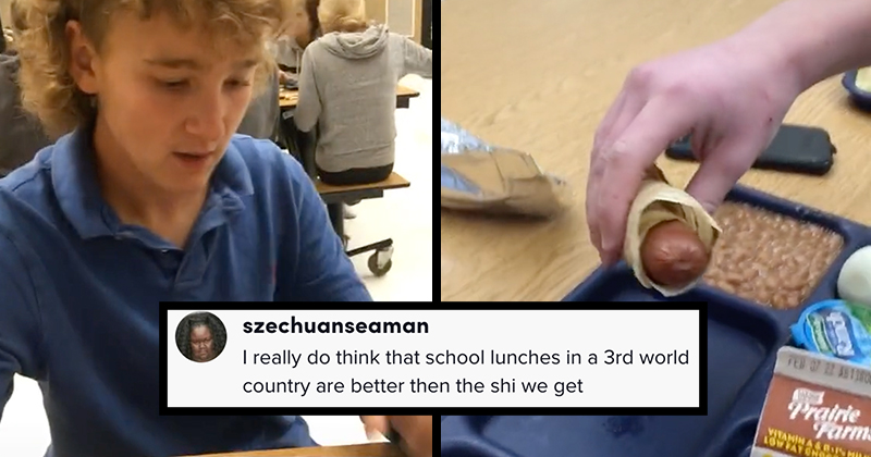 Student Hilariously Reviews His School's Sad Cafeteria Food on TikTok ...