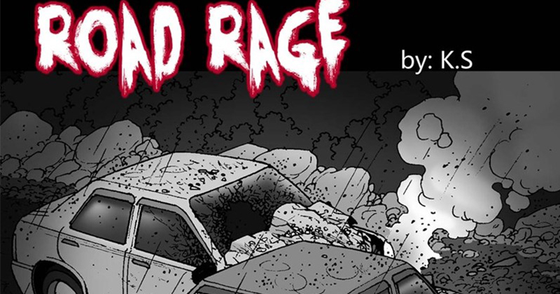 ¿Querías una viñeta perturbadora? Aquí tienes terror sobre ruedas ...