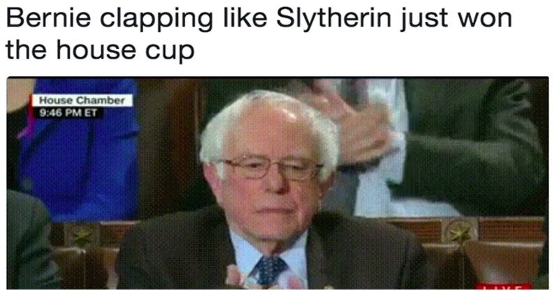 Bernie Sanders' Grumpy SOTU Clapping Has Twitter In Stitches - Memebase ...