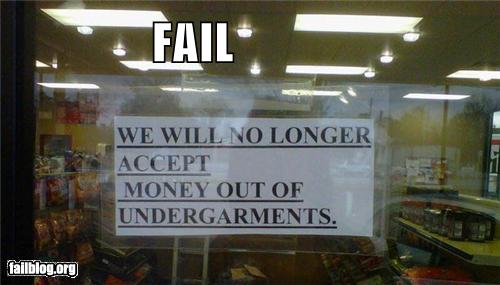 Oddly Specific: Dirty Money - FAIL Blog - Funny Fails