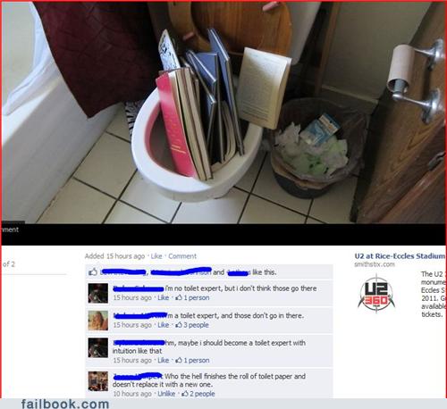 Failbook - toilet paper - Funny Facebook Fails - Failing On Facebook ...