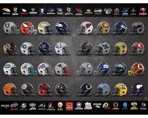 Marvel Meets the NFL In This Series of Helmets - Superheroes ...