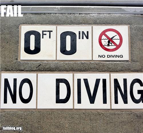 No Diving FAIL - FAIL Blog - Funny Fails
