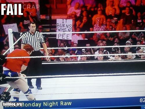 Wrestling Sign FAIL - FAIL Blog - Funny Fails