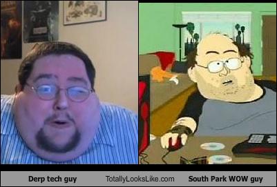 Derp Tech Guy Totally Looks Like "South Park" WOW Guy - Totally Looks Like