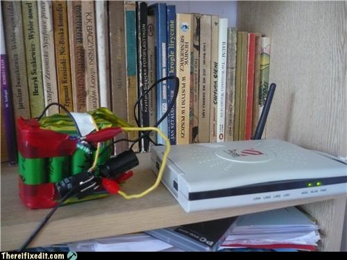 There, I Fixed It - router - white trash repairs - Cheezburger