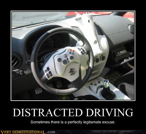 DISTRACTED DRIVING - Very Demotivational - Demotivational Posters ...