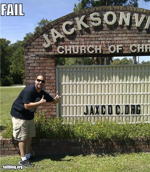 Church URL FAIL - FAIL Blog - Funny Fails