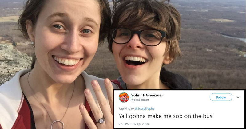 This Adorable Couple Got Engaged In The Most Creative Way On Top Of A ...