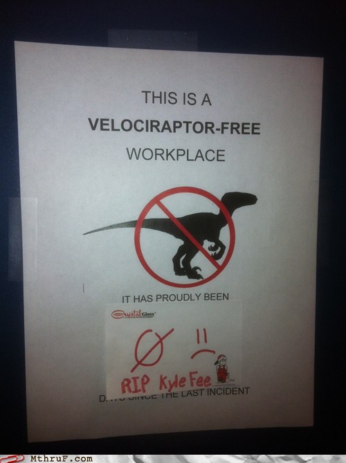 Velociraptor Free Zone