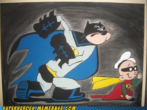 Batman Meets Popeye - Superheroes - superheroes, batman, superman ...