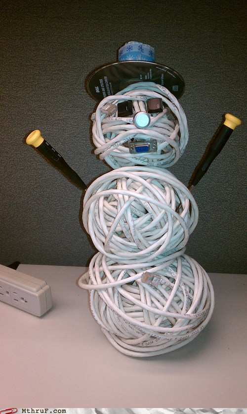 Cat5 the cord man is online, and ready for Christmas festivities ...