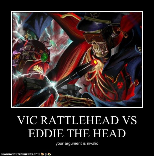 Vic Rattlehead Vs Eddie Motorhead Vs. Destruction March Metal