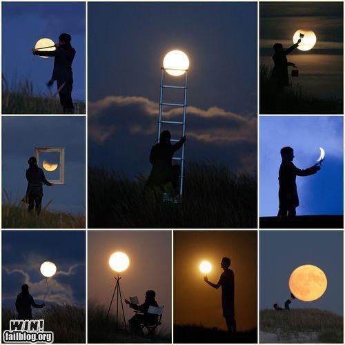 Moon Perspective WIN - WIN! - epic win photos