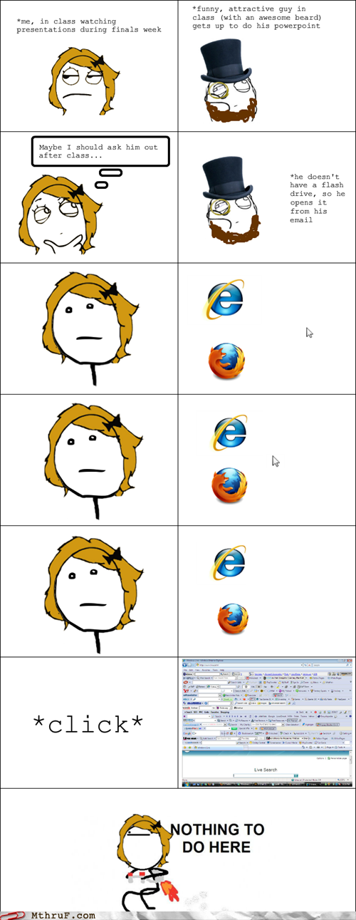 It's nothing personal, it's just that you must have the worst browser ...