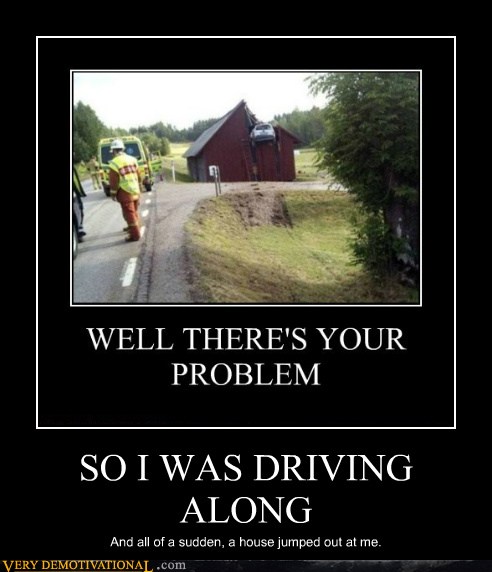 SO I WAS DRIVING ALONG - Very Demotivational - Demotivational Posters ...