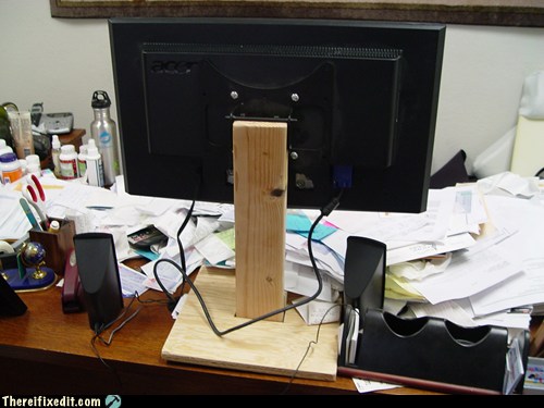 There, I Fixed It - computer - white trash repairs - Cheezburger