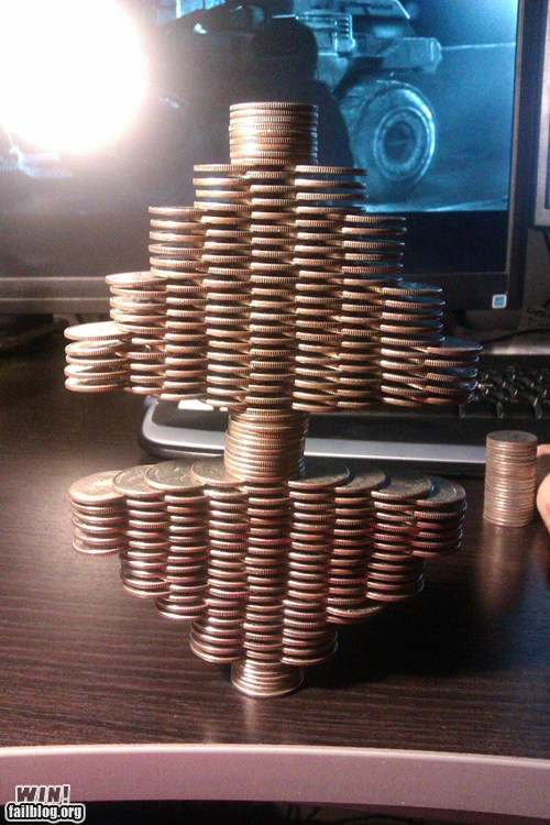 Coin Stacking WIN - WIN! - epic win photos