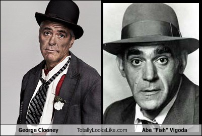 George Clooney Totally Looks Like Abe "Fish" Vigoda - Totally Looks Like