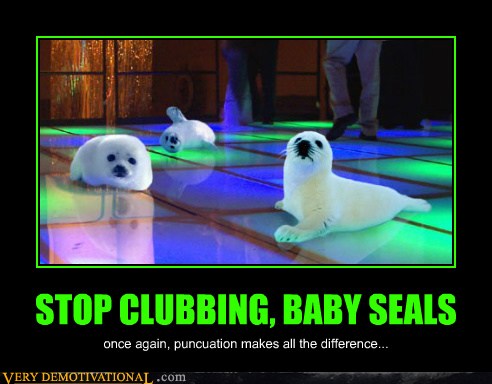 Baby Seal Cartoon Clubbing
