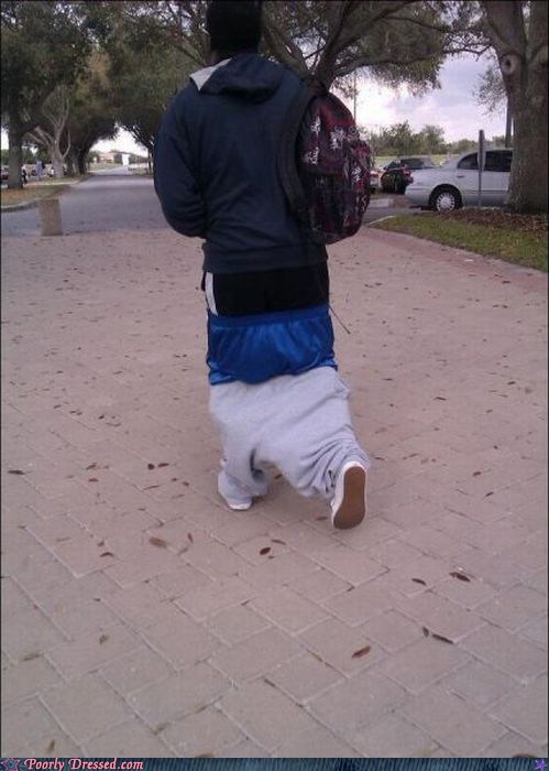 Poorly Dressed - sagging pants - fashion fail - Cheezburger