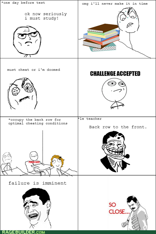 Always Sit In the Third Row From the Back - Rage Comics - rage comics