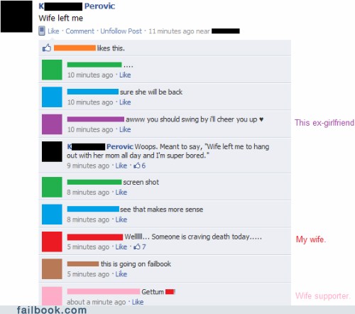Always Unfriend Your Ex - Failbook - Failing On Facebook