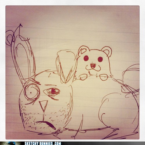 I Get It, a Sketch-y Bunny is Punny - Easter - sketchy bunnies