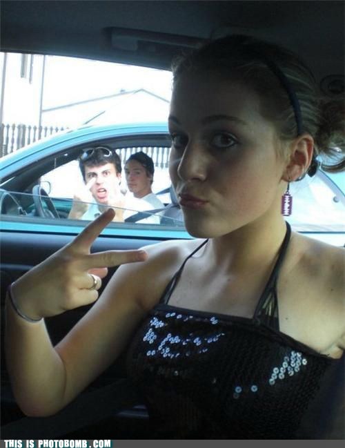 God Stop With The Duckface Photobombs Photobomb That Guy