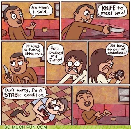 Puns - knife - Funny Puns - Pun Pictures - Cheezburger