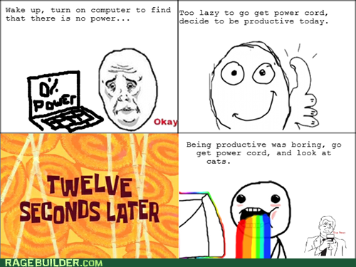 Finding the Cord WAS Productive - Rage Comics - rage comics