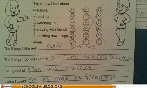 You Win For Coolest Kid Ever - School of Fail - homework class test