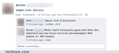 Failbook - vegan - Funny Facebook Fails - Failing On Facebook - Cheezburger
