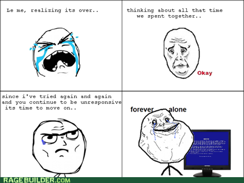 Blue Screen of Loneliness - Rage Comics - rage comics