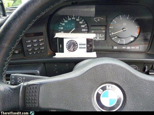 Broken Speedometer? - There, I Fixed It - white trash repairs