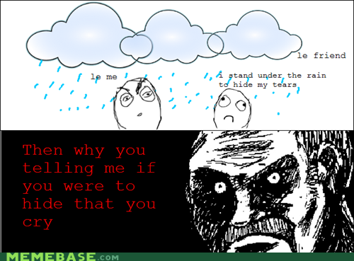 No One Can See You Cry in the Shower - Rage Comics - rage comics