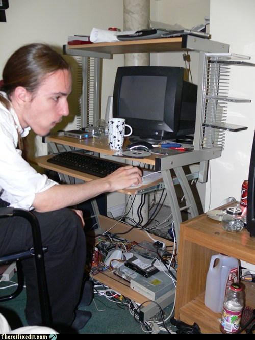 Computers Gone Caseless - There, I Fixed It - white trash repairs