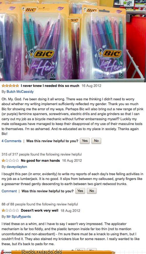 Thanks Bic! - School of Fail - homework class test