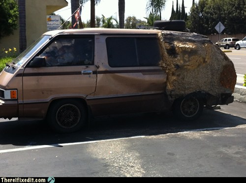 There, I Fixed It - minivan - white trash repairs - Cheezburger