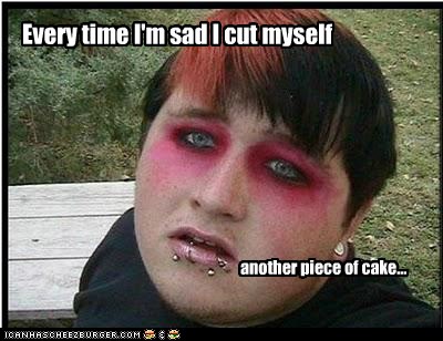 Go Cry Emo Kid - fat jokes - Emo Lols, Hipster Haters, and Cool Kid ...
