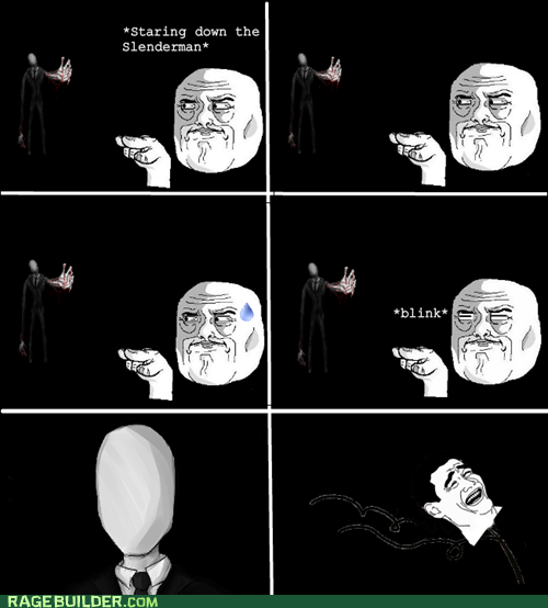 Staring Down the Slenderman - Rage Comics - rage comics