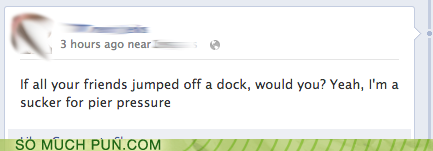 Puns - peer pressure - Funny Puns - Pun Pictures - Cheezburger