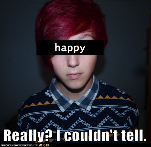 Go Cry Emo Kid - happy - Emo Lols, Hipster Haters, and Cool Kid ...