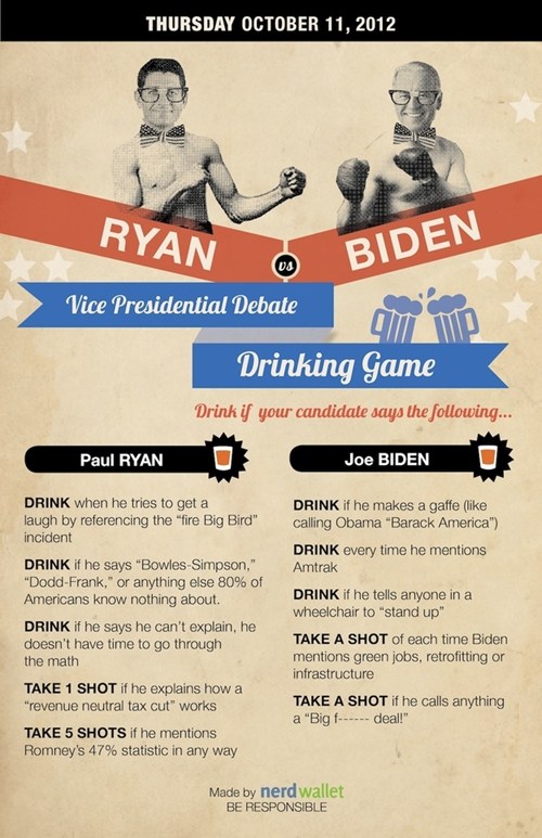 The Vice-Presidential Debate Drinking Game - After 12 - funny pictures ...