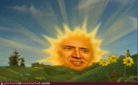 Nicolas Cage Teletubbies Sun Gif